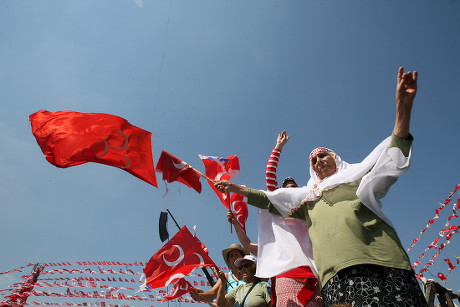 Elderly Female Supporter Theturkish Ultra Nationalist Editorial Stock ...