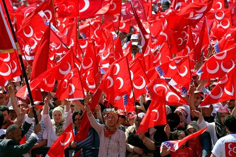 Turkish Ultra Nationalist Party Supporters Wave Editorial Stock Photo ...