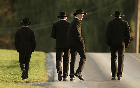 Amish Funeral Procession Makes Way Cemetery Editorial Stock Photo ...