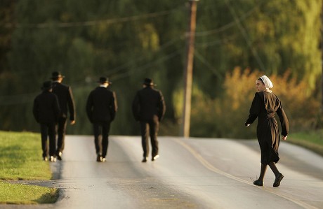 Amish People Walk Funeral Ceremony Prior Editorial Stock Photo - Stock ...