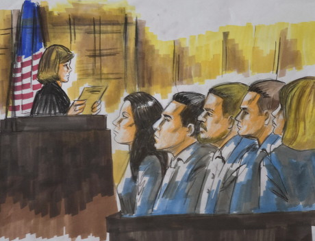 Courtroom Artists Sketch Shows Judge Amy Editorial Stock Photo - Stock ...