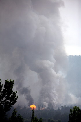 Columns Smoke Rises Indian Army Camp Editorial Stock Photo - Stock ...