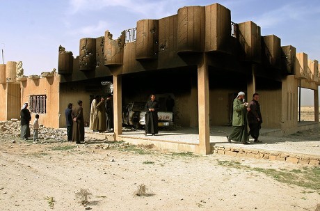 Iraqi People Gather Around Damaged House Editorial Stock Photo - Stock ...