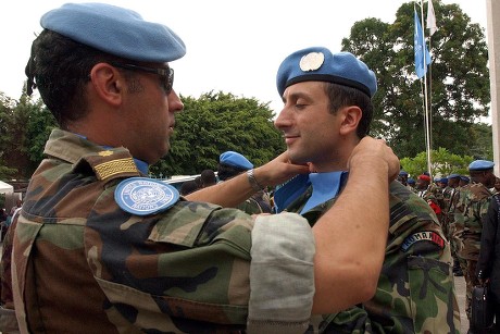 Romanian Soldier R Receives United Nations Editorial Stock Photo ...