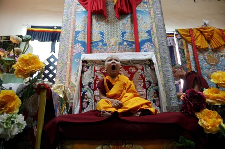 Fouryearold Nepalese Buddhist Monk Tenzin Phuntsok Editorial Stock ...