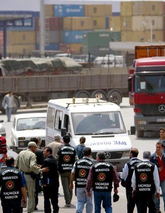 Turkish Customs Officers Walk Towards Containers Editorial Stock Photo ...