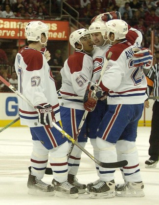 Montreal Canadiens Celebrate Radek Bonks First Editorial Stock Photo ...