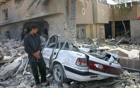 Local Resident Examines Debris After Houses Editorial Stock Photo ...
