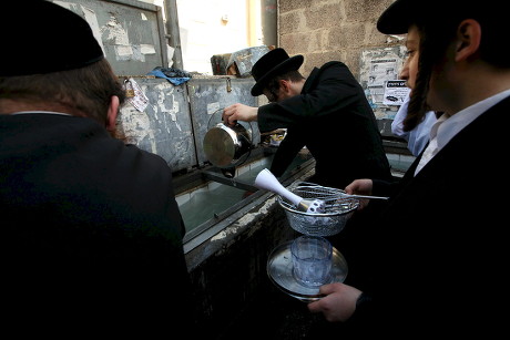 Ultraorthodox Jews Dip Cooking Utensils Into Editorial Stock Photo ...