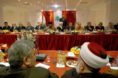 Leader Prosyrian Lebanese Hezbollah Movement Sheikh Editorial Stock ...