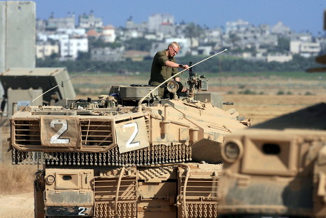 Israeli Soldier On Tank Gaza Strip Editorial Stock Photo - Stock Image ...