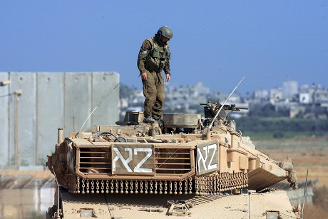 Israeli Soldier On Tank Gaza Strip Editorial Stock Photo - Stock Image ...