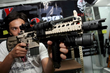 Filipino Views Display Airsoft Rifle During Editorial Stock Photo ...