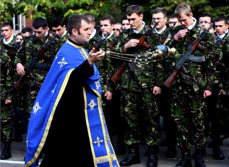 Romanian Cadets Blessed By Orthodox Priest Editorial Stock Photo ...