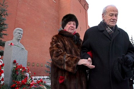 Russian Elderly Couple Leave Tomb Soviet Editorial Stock Photo - Stock ...