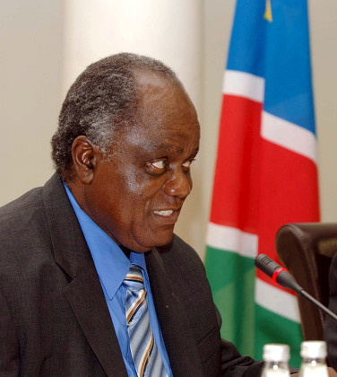 Namibian President Hifikepunye Pohamba Addresses Press Editorial Stock ...