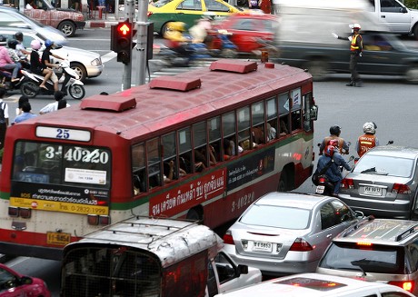Thai Traffic Police Officer Directs Traffic Editorial Stock Photo - Stock Image | Shutterstock