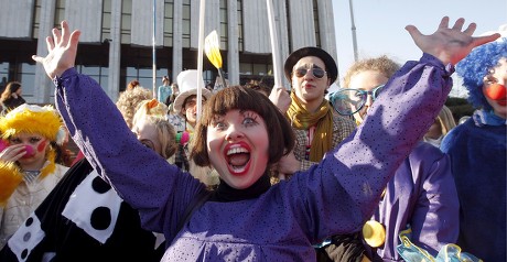Clowns Play Fool Independence Square During Editorial Stock Photo ...