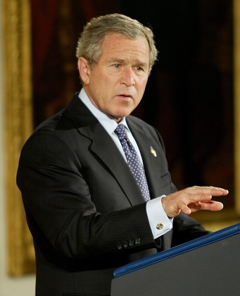 Us President George W Bush Explains Editorial Stock Photo - Stock Image ...