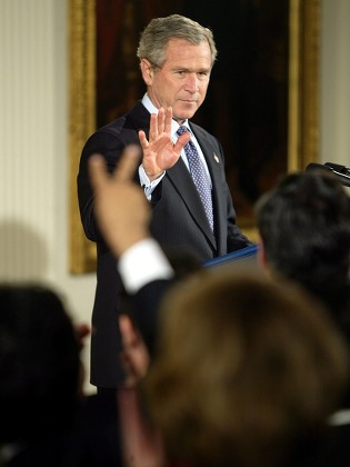 Us President George W Bush Explains Editorial Stock Photo - Stock Image ...