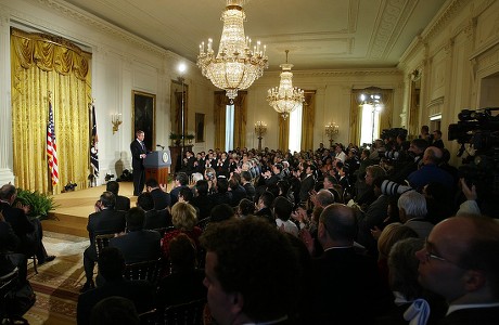 Us President George W Bush Explains Editorial Stock Photo - Stock Image ...