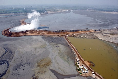 Picture Taken Helicopter Shows Mud Volcano Editorial Stock Photo ...