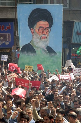 Carrying Huge Poster Supreme Leader Ayatollah Editorial Stock Photo ...
