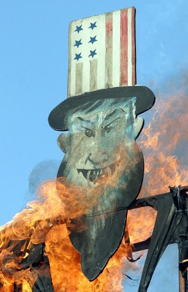 Effigy Uncle Sam Face Satan Burned Editorial Stock Photo - Stock Image ...