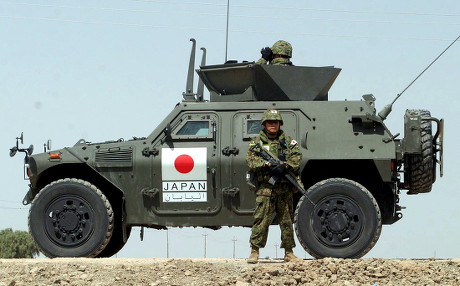 Japanese Solider Guards Site Bridgebuilding Project Editorial Stock ...