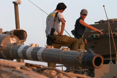 Israeli Soldiers Atop Armoured Personnel Carrier Editorial Stock Photo ...