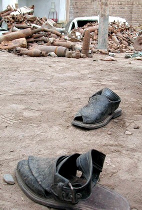 Sandals Laborer Lie On Ground After Editorial Stock Photo - Stock Image ...