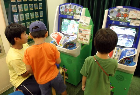 Japanese Children Playing Sega Arcade Game Editorial Stock Photo ...