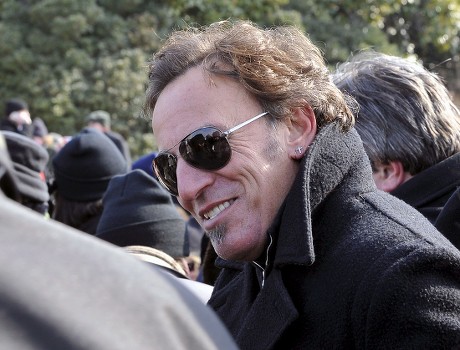 Singer Bruce Springsteen Follows Barack Obama Editorial Stock Photo ...