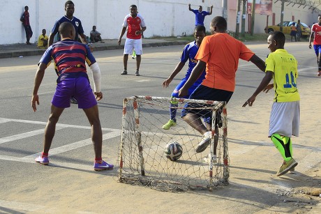 Liberian Boys Play Soccer Streets Downtown Editorial Stock Photo ...