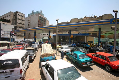 Cars Queue They Try Refuel Gas Editorial Stock Photo - Stock Image ...