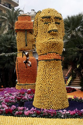 Figures Made Citrus Fruits Lemon Festival Editorial Stock Photo - Stock ...