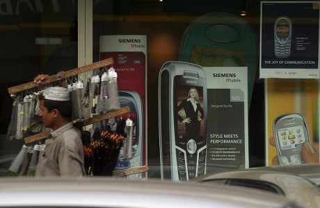 Pakistani Vendor Passes Mobile Phone Adverts Editorial Stock Photo ...