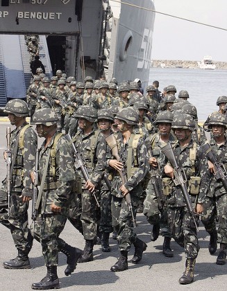 Filipino Soldiers Philippine Marine Battalion Landing Editorial Stock ...