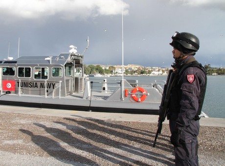 Tunisian Solider Stands Guard New Ships Editorial Stock Photo - Stock ...