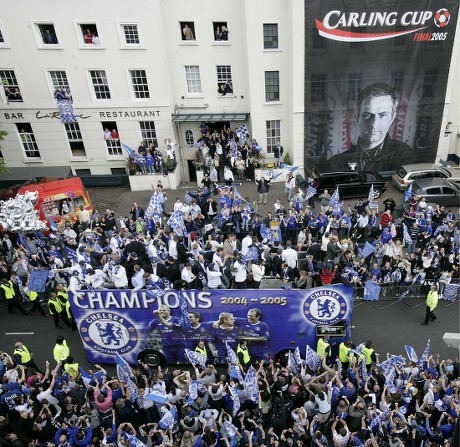 Chelsea Football Team Parade Their Trophies Editorial Stock Photo ...