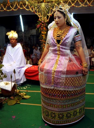Traditional Manipuri Marriage Progress Manipuri Basti Editorial Stock ...