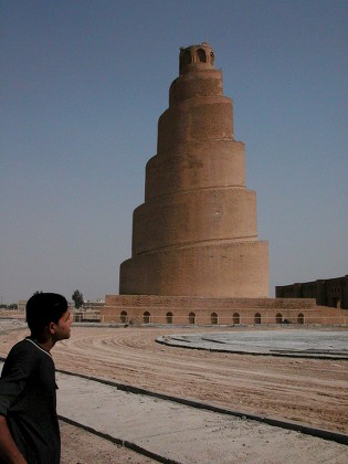 Iraqi Boy Looks Malwiya Tower Where Editorial Stock Photo - Stock Image ...