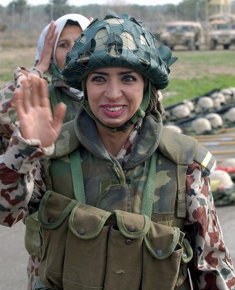 Female Iraqi Soldier Waves During Transfer Editorial Stock Photo ...