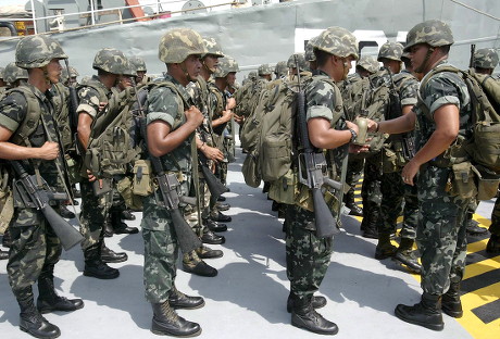 Philippine Marines Arrive Navy Headquarters Manila Editorial Stock ...