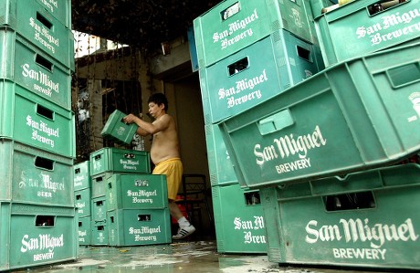 Restaurant Employee Stacks Cases Local Beer Editorial Stock Photo ...