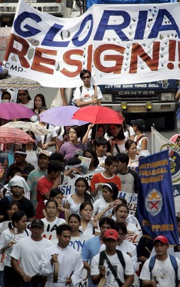 Filipino Students March Along Quezon Avenue Editorial Stock Photo ...