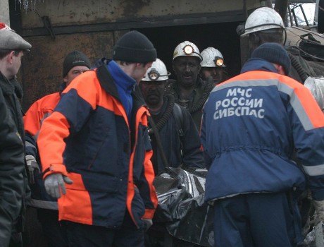 Rescuers Miners Carry Body Dead Miner Editorial Stock Photo - Stock ...