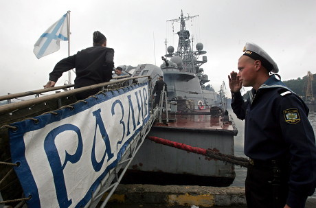 Russian Sailor Missile Boat Salutes Greeting Editorial Stock Photo ...
