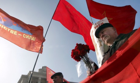 Supporters Communist Party Wave Red Flags Editorial Stock Photo - Stock ...