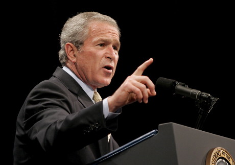 Us President George W Bush Speaks Editorial Stock Photo - Stock Image ...